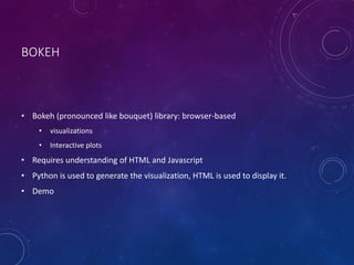 Data visualisation in python tool - a brief | PPTX