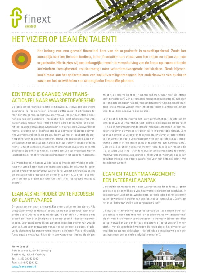 Het vizier op lean én talent binnen organisaties! | PDF
