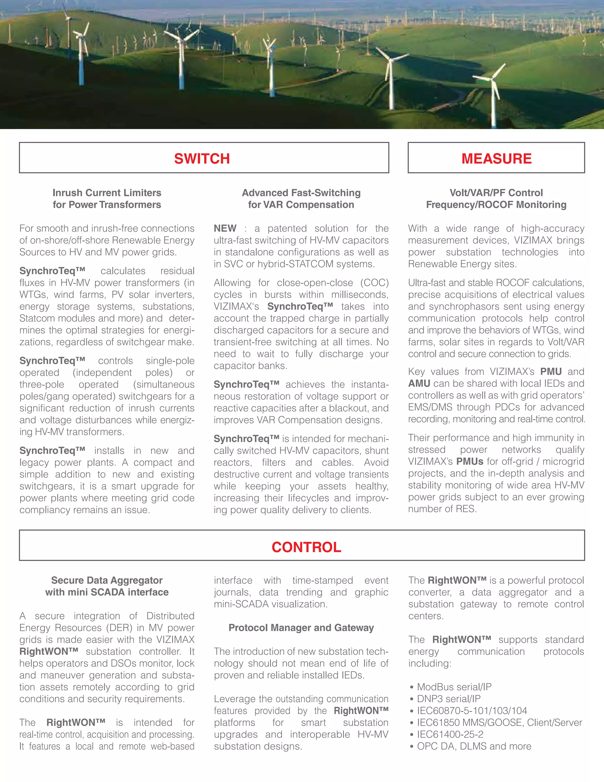 VIZIMAX's Renewable Energy Production solutions | PDF