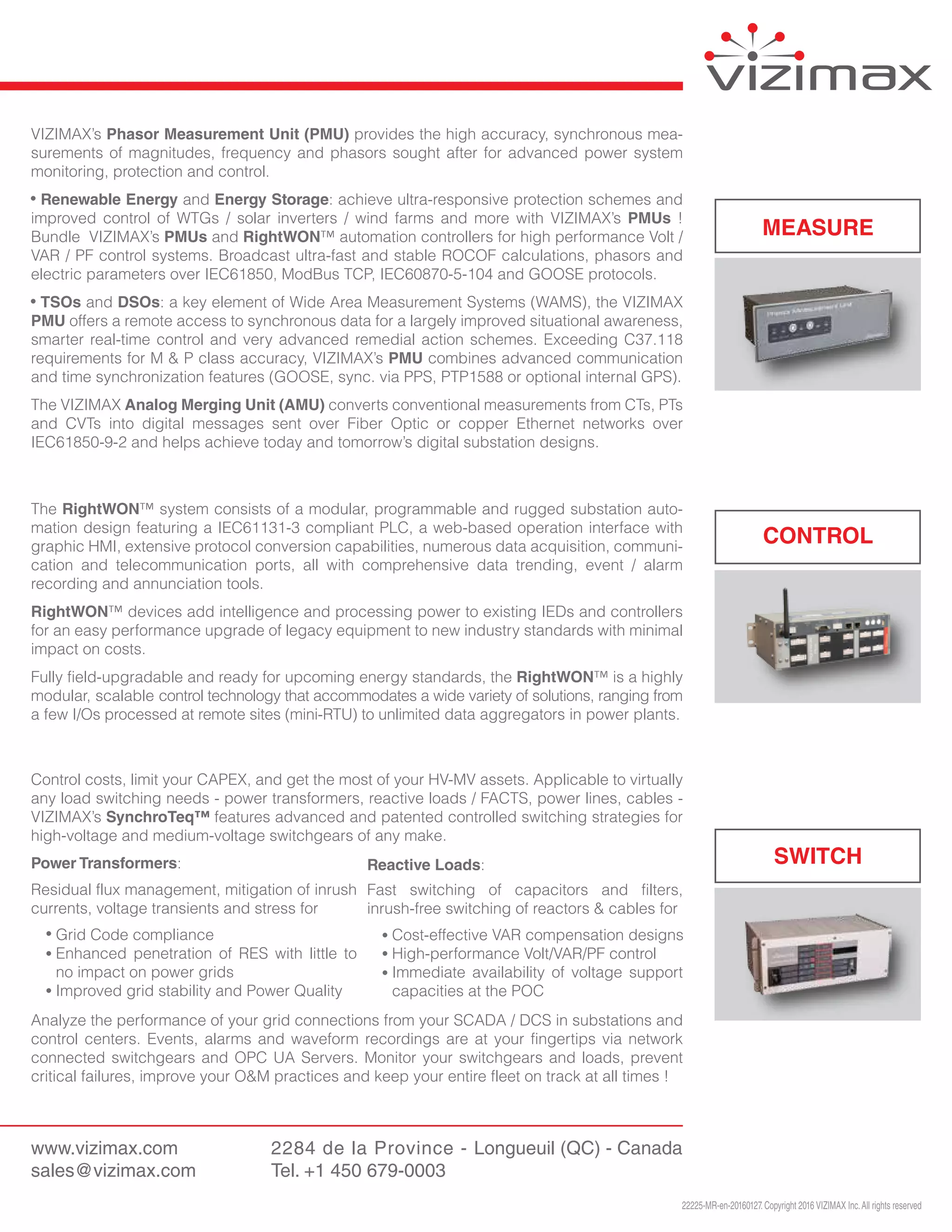 VIZIMAX's Renewable Energy Production solutions | PDF