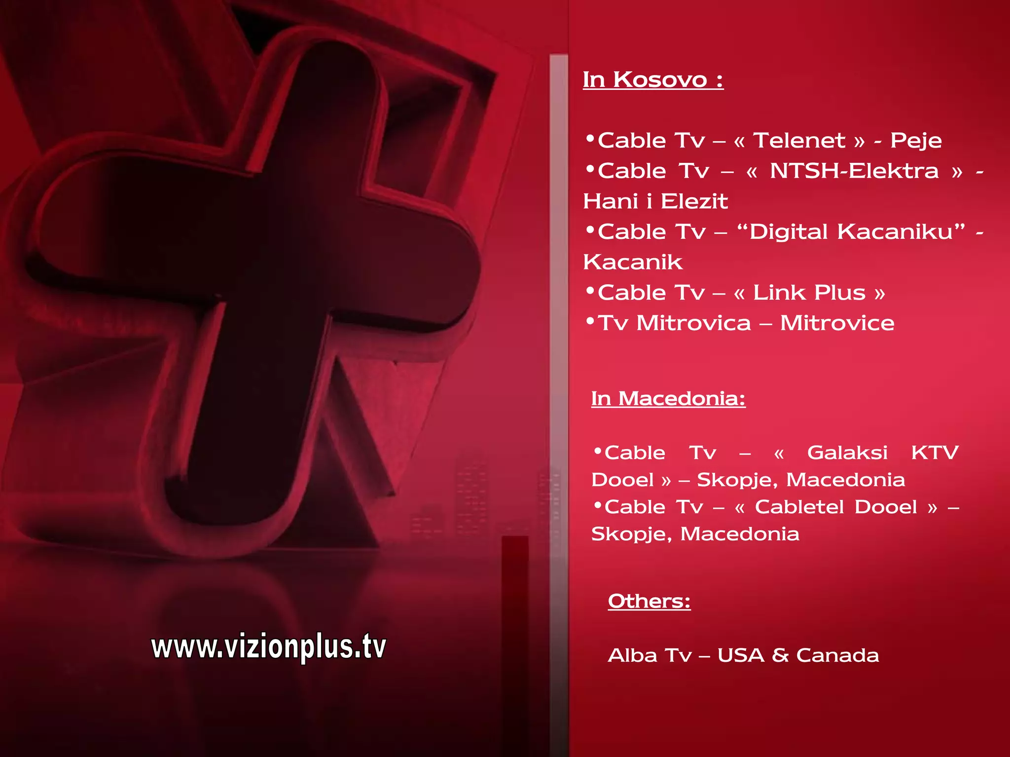 Vizion Plus Television | PPT