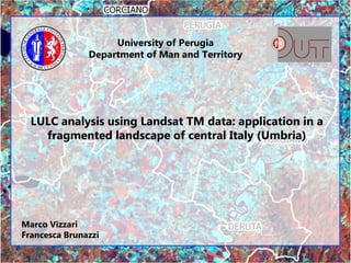 Vizzari M., Brunazzi F., 2012. LULC analysis using landsat TM data. | PDF | Geography | Science