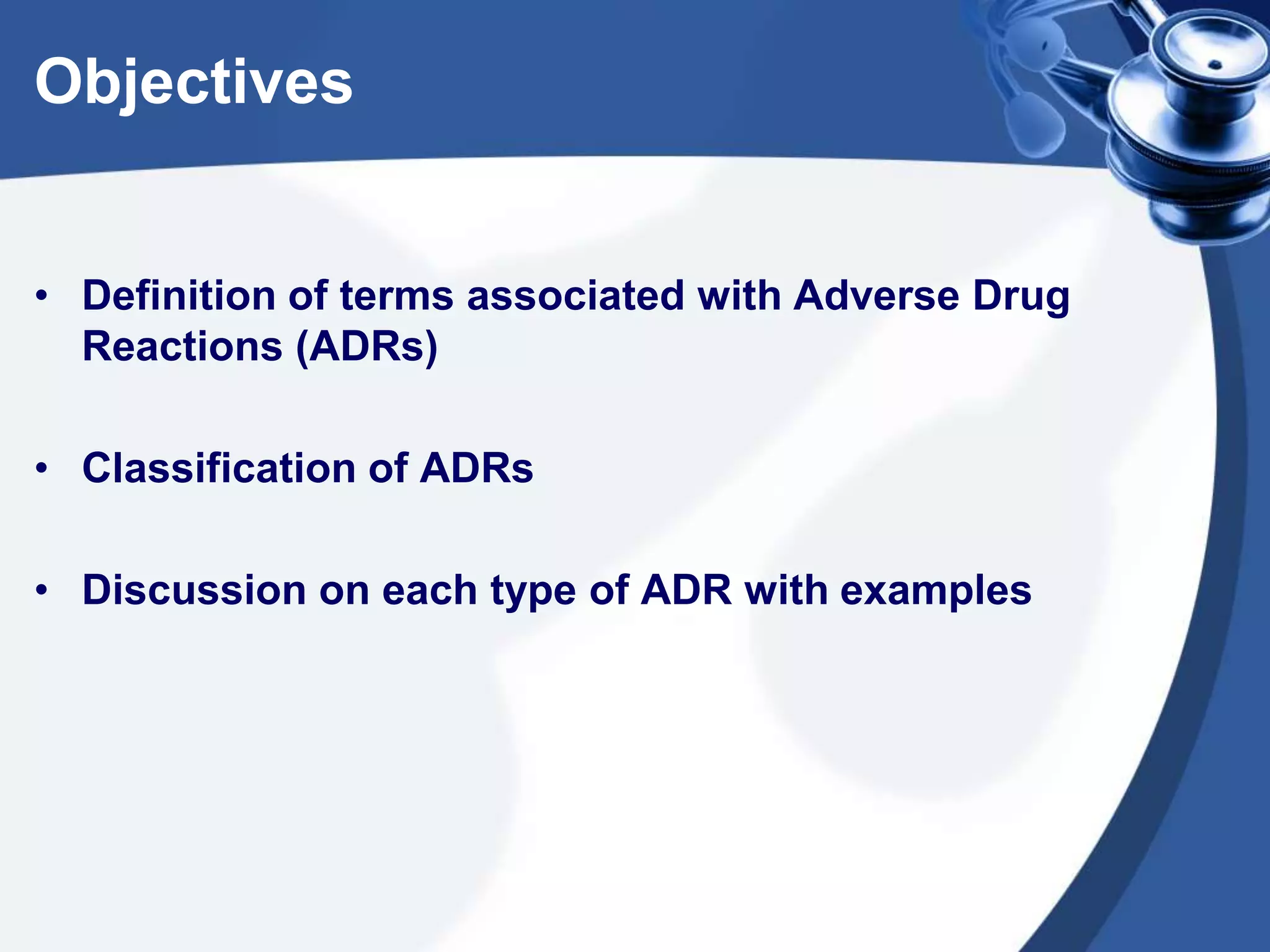 Adverse drug reactions | PPTX