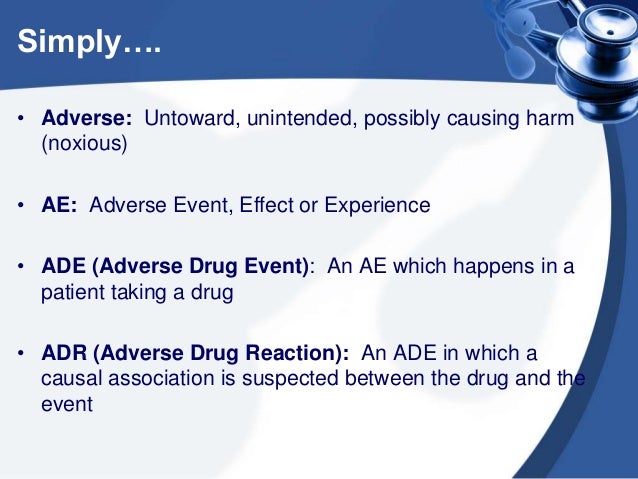 Adverse drug reactions