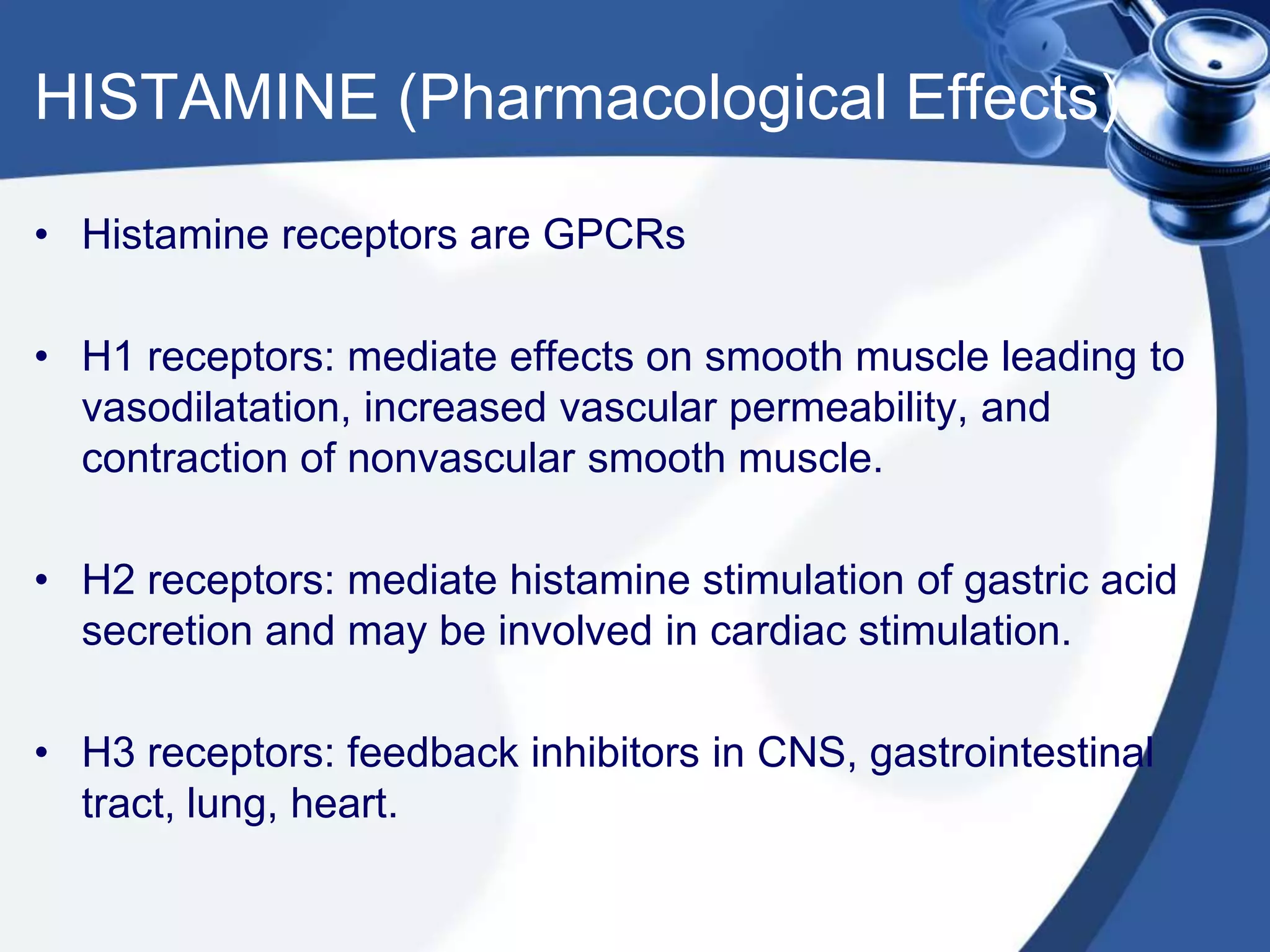 Histamine and antihistaminics | PPTX