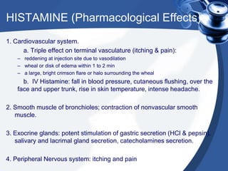 Histamine and antihistaminics | PPTX