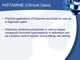 Histamine and antihistaminics | PPTX