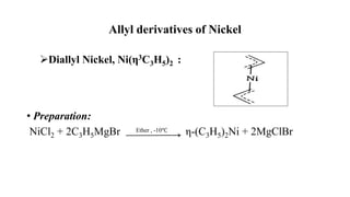 Allyl derivatives, sandwich compounds and half sandwich compounds | PPTX