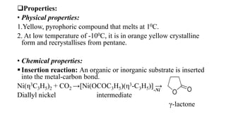 Allyl derivatives, sandwich compounds and half sandwich compounds | PPTX