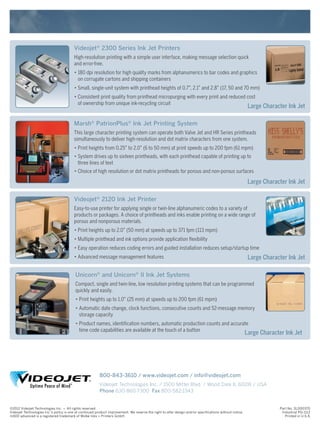 Videojet industrial product-guide | PDF