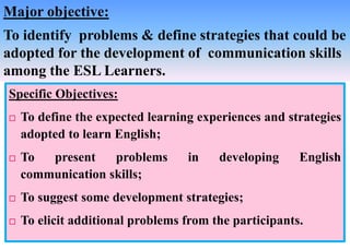 Development of communication skills in teaching & learning English ...