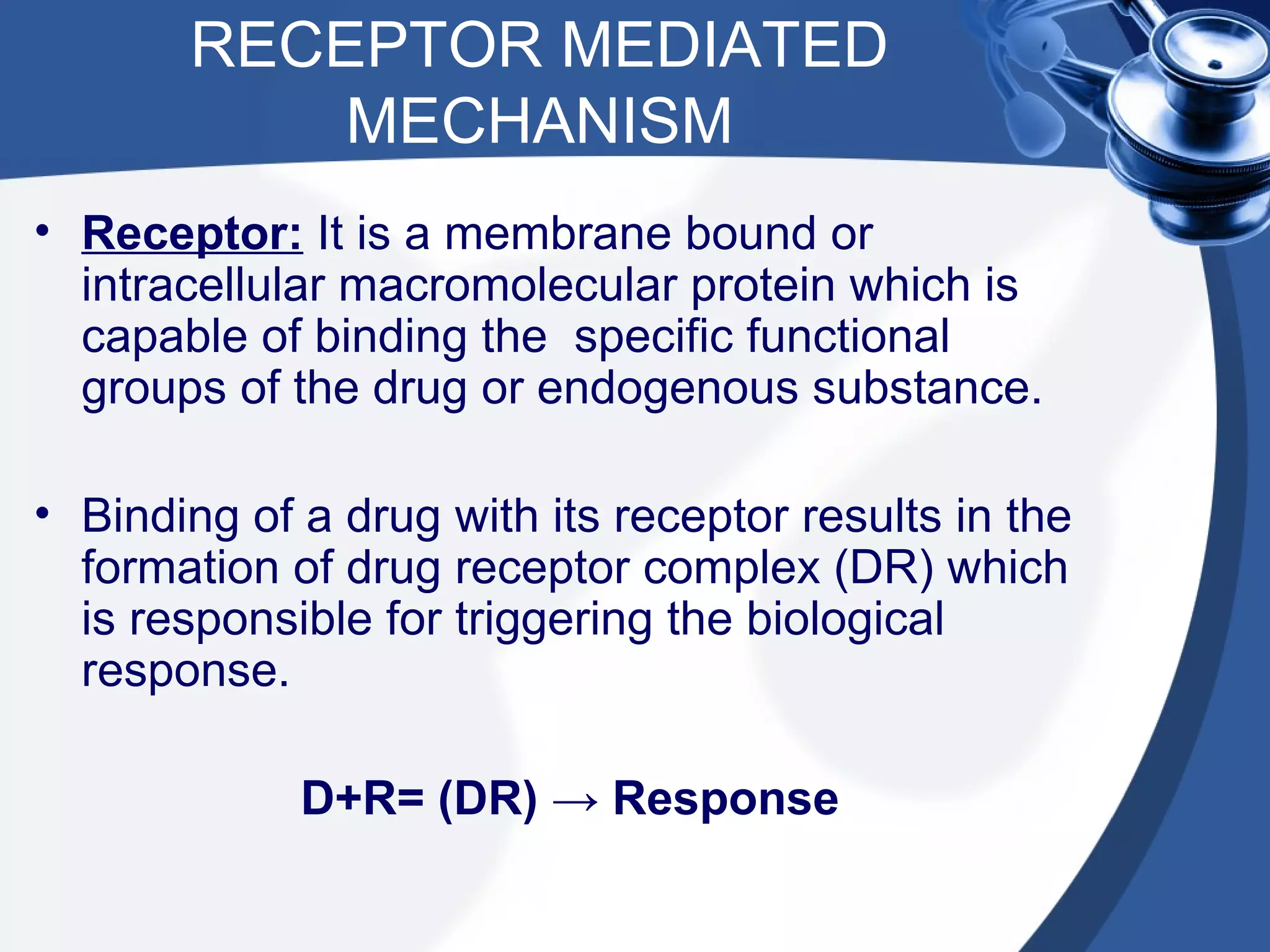 Mechanism of drug action | PPT