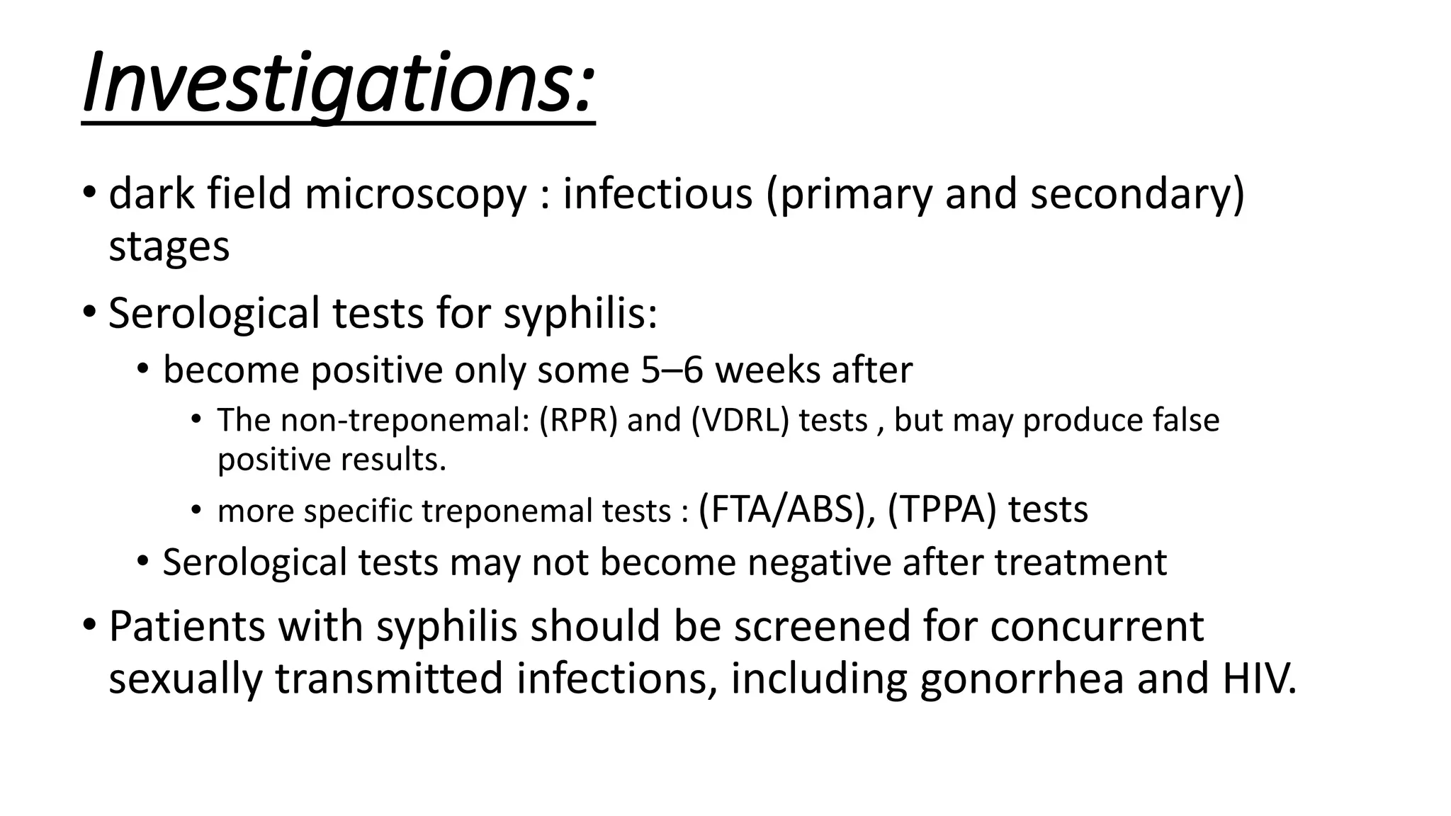 10th lecture syphilis | PPTX
