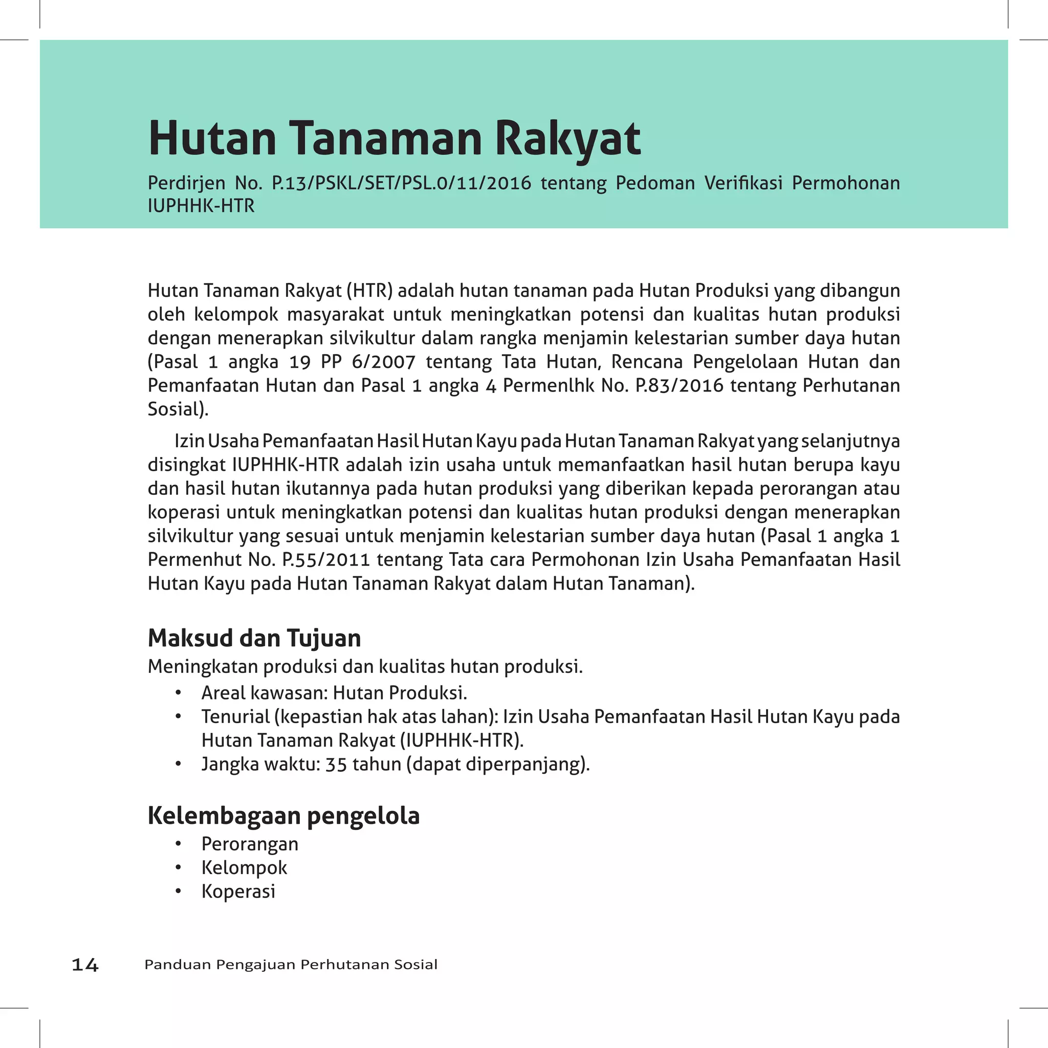 Panduan Pengajuan Perhutanan Sosial | PDF