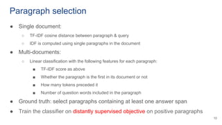 Vjai paper reading201808-acl18-simple-and_effective multi-paragraph reading comprehension | PPT