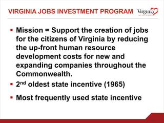Virginia Jobs Investment Program Overview | PDF
