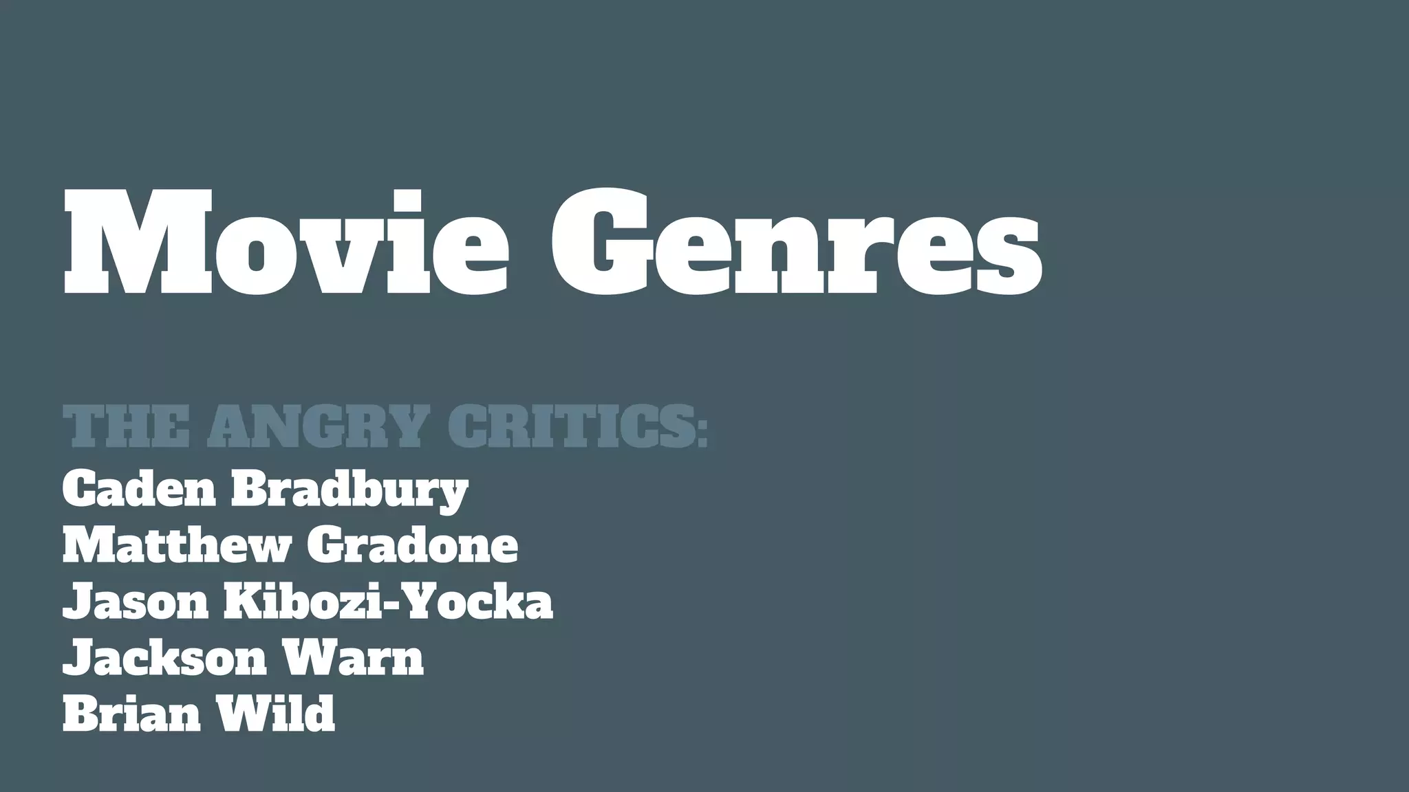 MOVIE GENRE ANALYSIS | PPTX