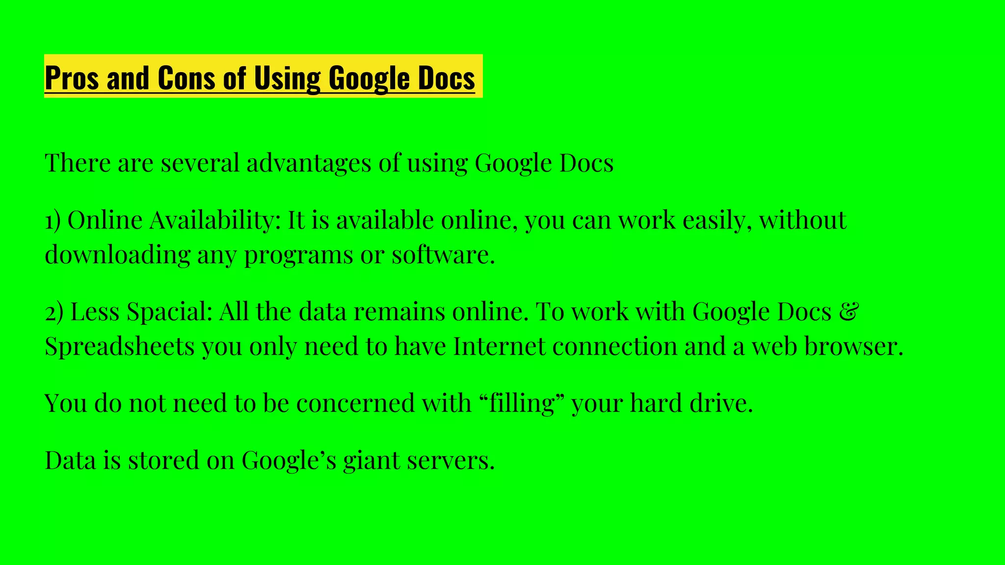 Google docs | PPT