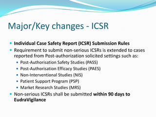 New EU PV regulations | PPTX | Sexual Health | Diseases and Conditions