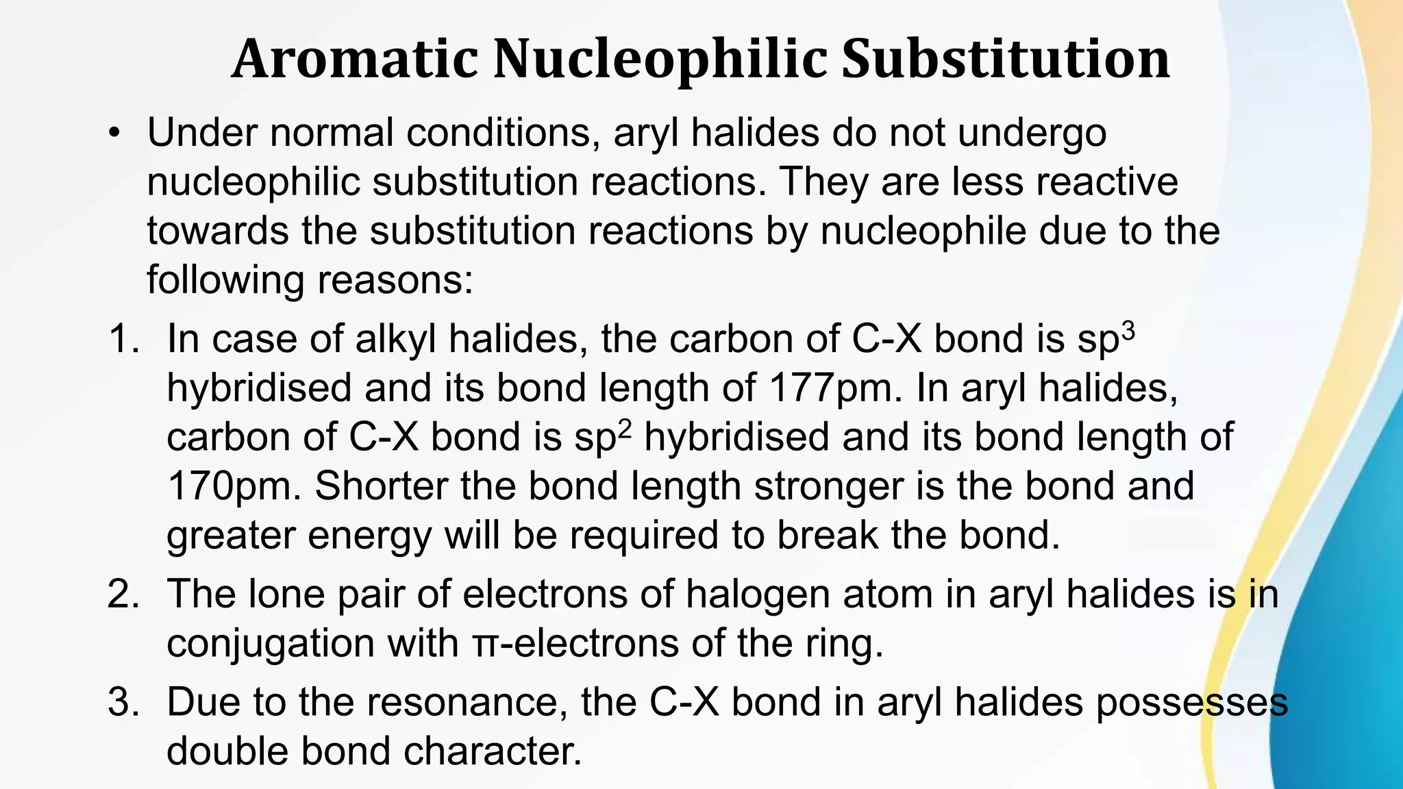 Aromatic Nucleophilic Substitution | PPTX