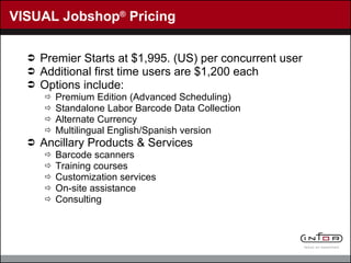 Infor VISUAL Jobshop from Travis Consulting | PPT