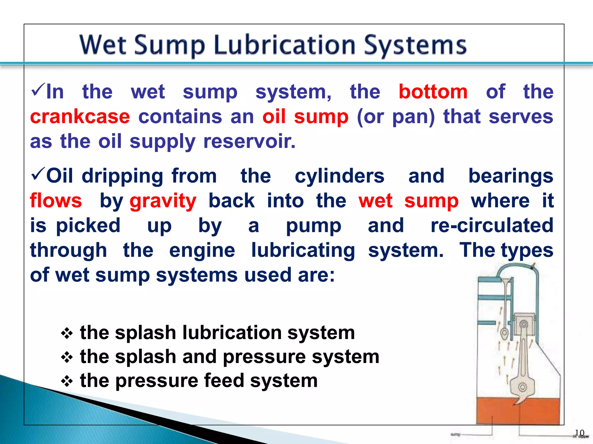 Lubrication System - IC Engine - Unit-III | PPTX