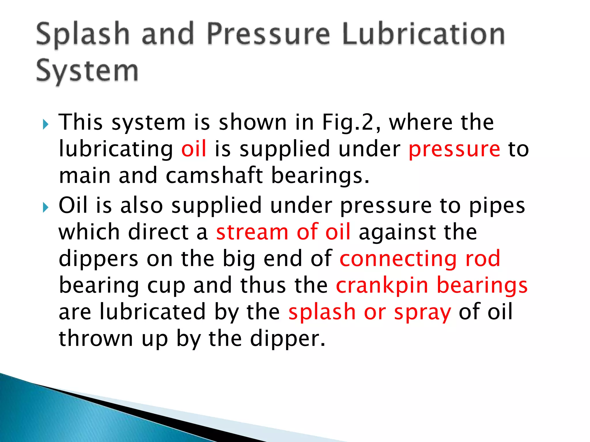 Lubrication System - IC Engine - Unit-III | PPTX