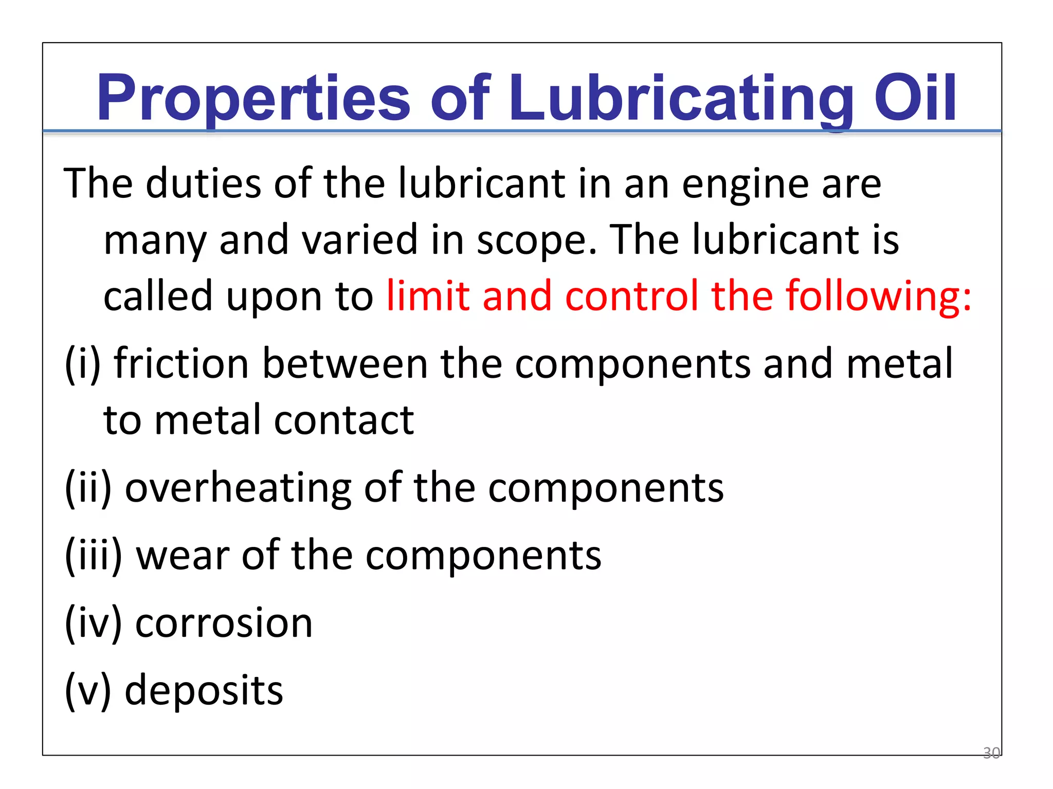Lubrication System - IC Engine - Unit-III | PPTX