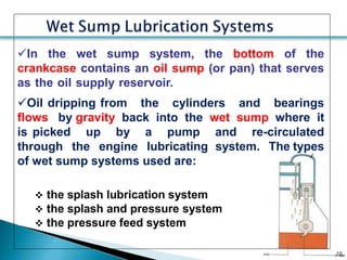 Lubrication System - IC Engine - Unit-III | PPTX