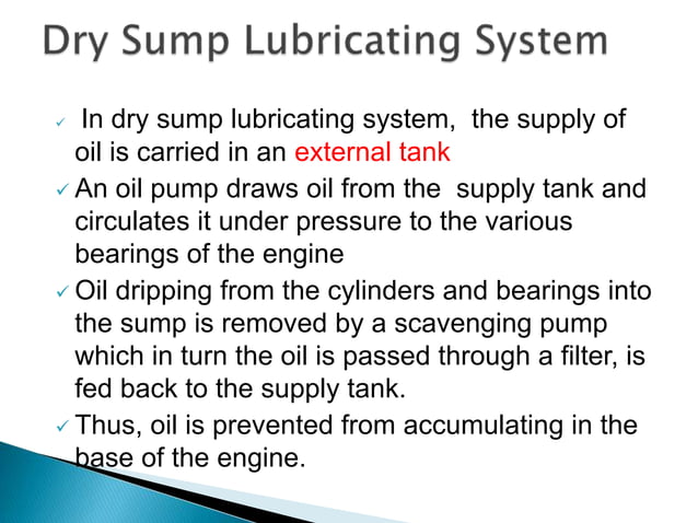 Lubrication System - IC Engine - Unit-III | PPTX