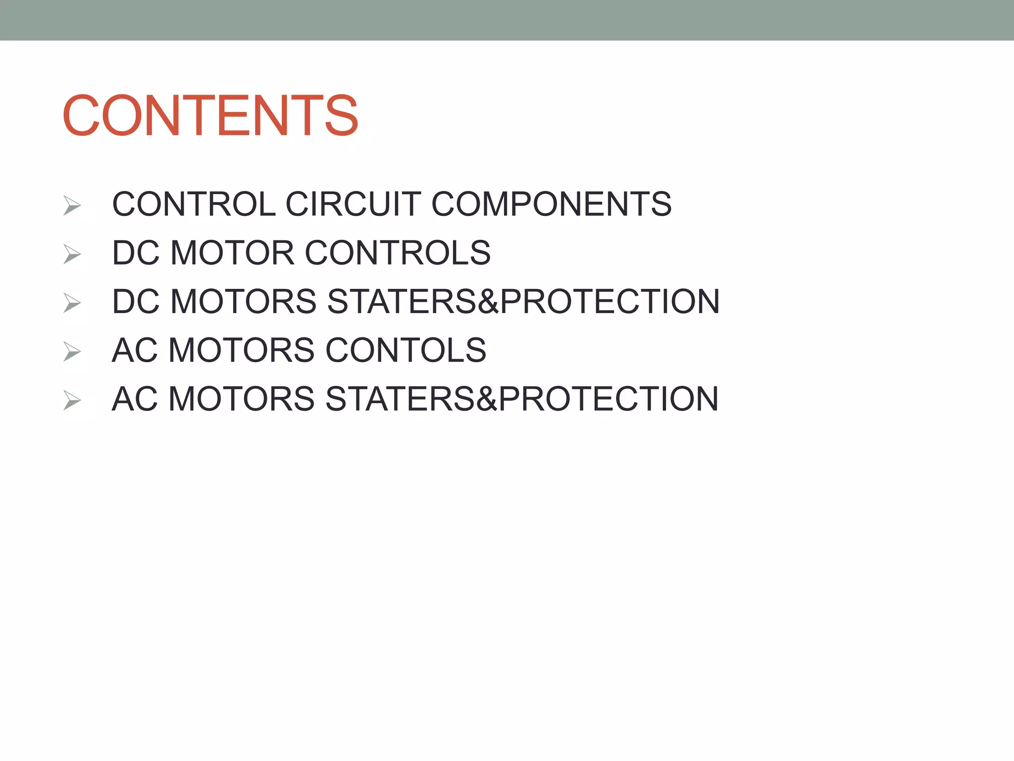 CONTROL OF ELECTRICAL MACHINES | PPTX