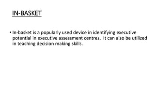 basket exercise and case study and role play analysis | PPT