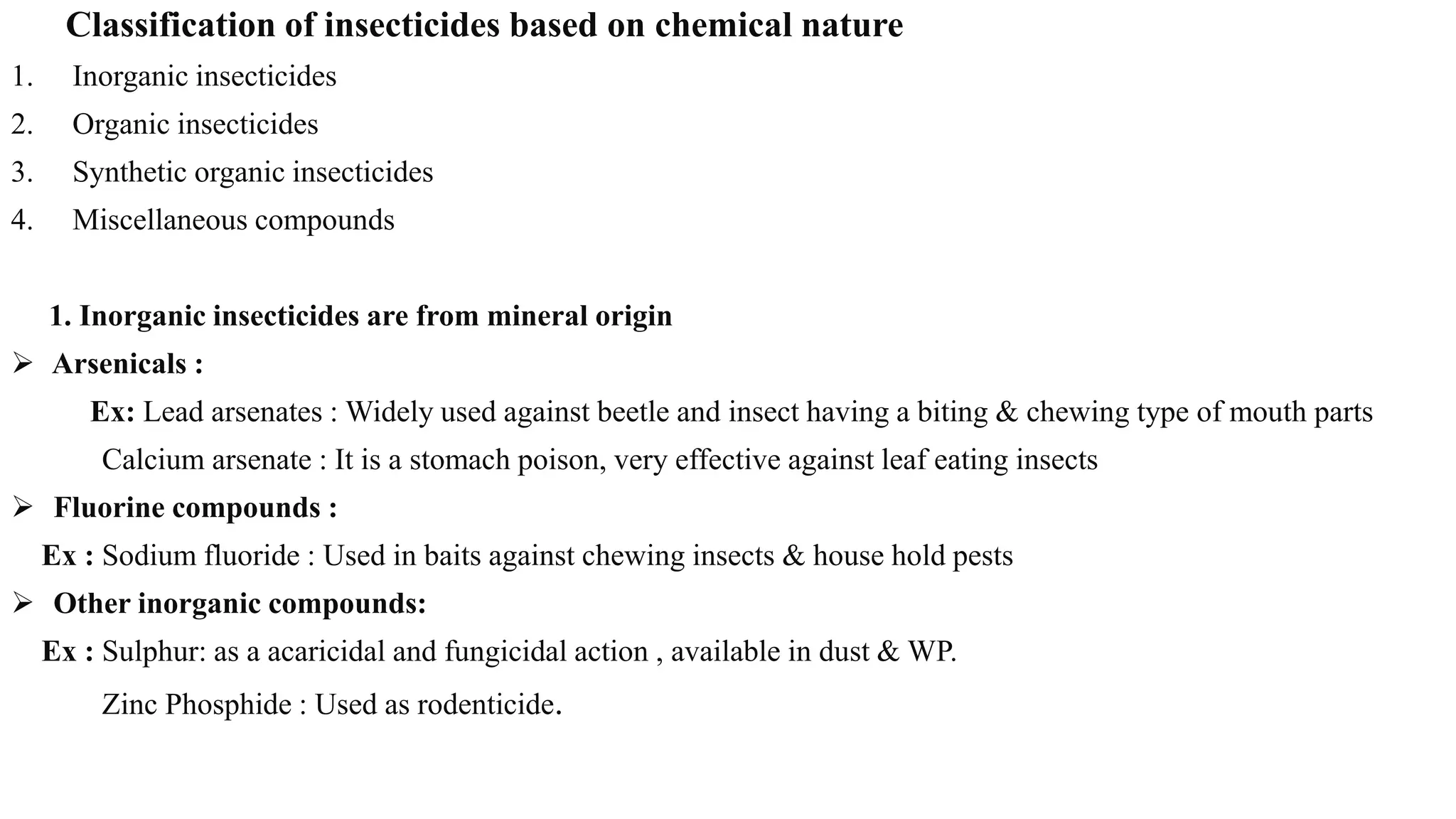 Classification of insecticides based on chemical nature | PPTX