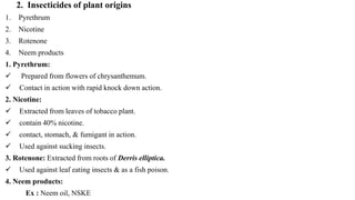 Classification of insecticides based on chemical nature | PPTX