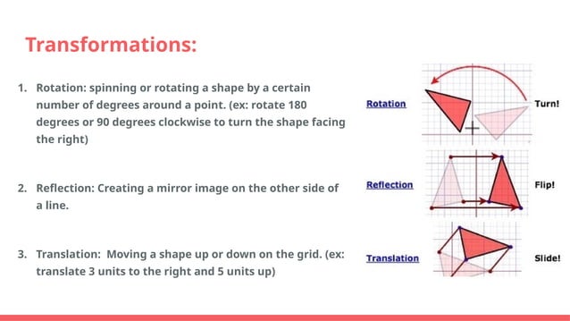 transformations- movement and location for grade 4 or 5 classs | PPTX