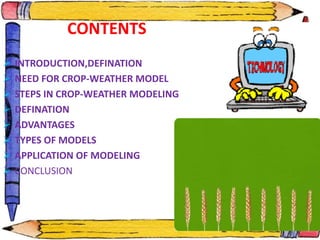 CROP WEATHER MODELING | PPTX