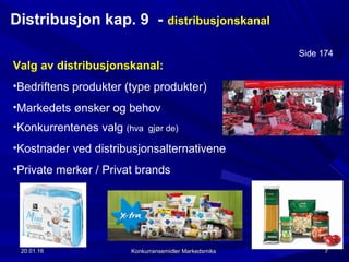 V kap. 9 distribusjon | PPT