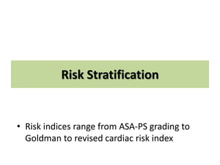 pre op evaluation of cardiac pts for non-cardiac surgery | PPTX