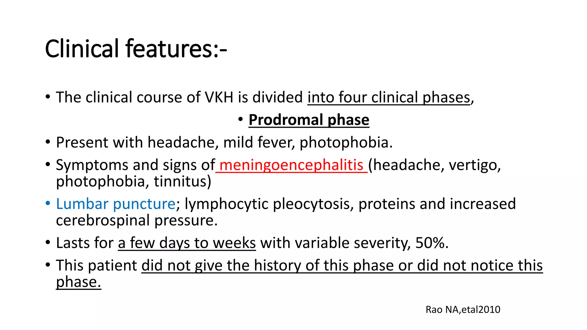 Vogt-Koyanagi-Harada (VKH) syndrome | PPTX