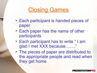 Group games and activities | PPT