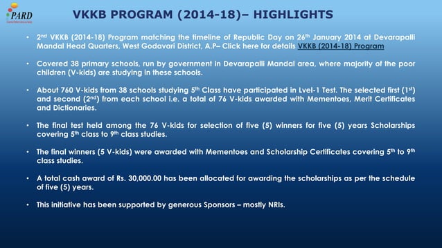 V-Kid Knowledge Boost (VKKB) Program Highlights | PPTX | Primary ...