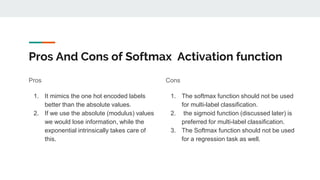 Activation functions | PPTX