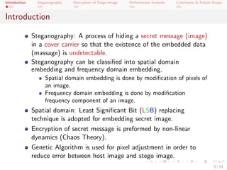 A Framework of Secured and Bio-Inspired Image Steganography Using Chaotic Encryption with ...