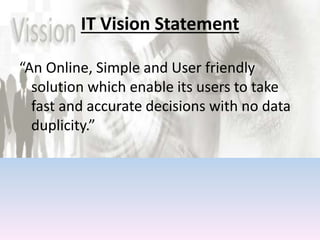 IT MISSION & VISION | PPTX | Cloud Computing | Internet