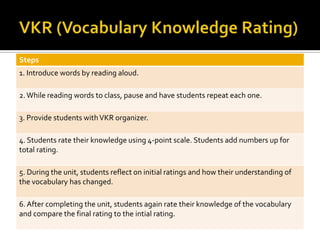Vocabulary Knowledge Rating | PPT