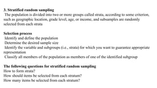 Sampling Techniques, Data Collection and tabulation in the field of ...
