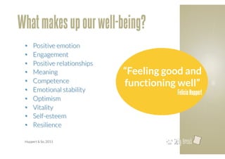 Vanessa King - Psychological Well-being | PPT