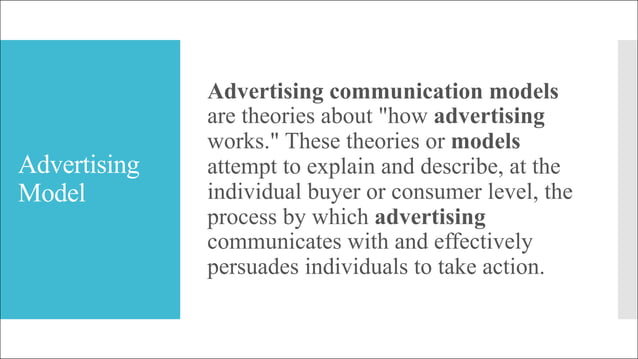 Communication model in advertising | trim formula | DAGMAR | hierarchy ...