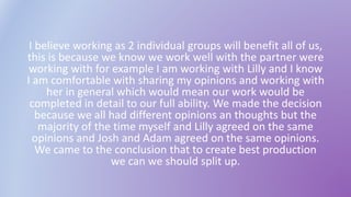 Our group splitting up | PPT