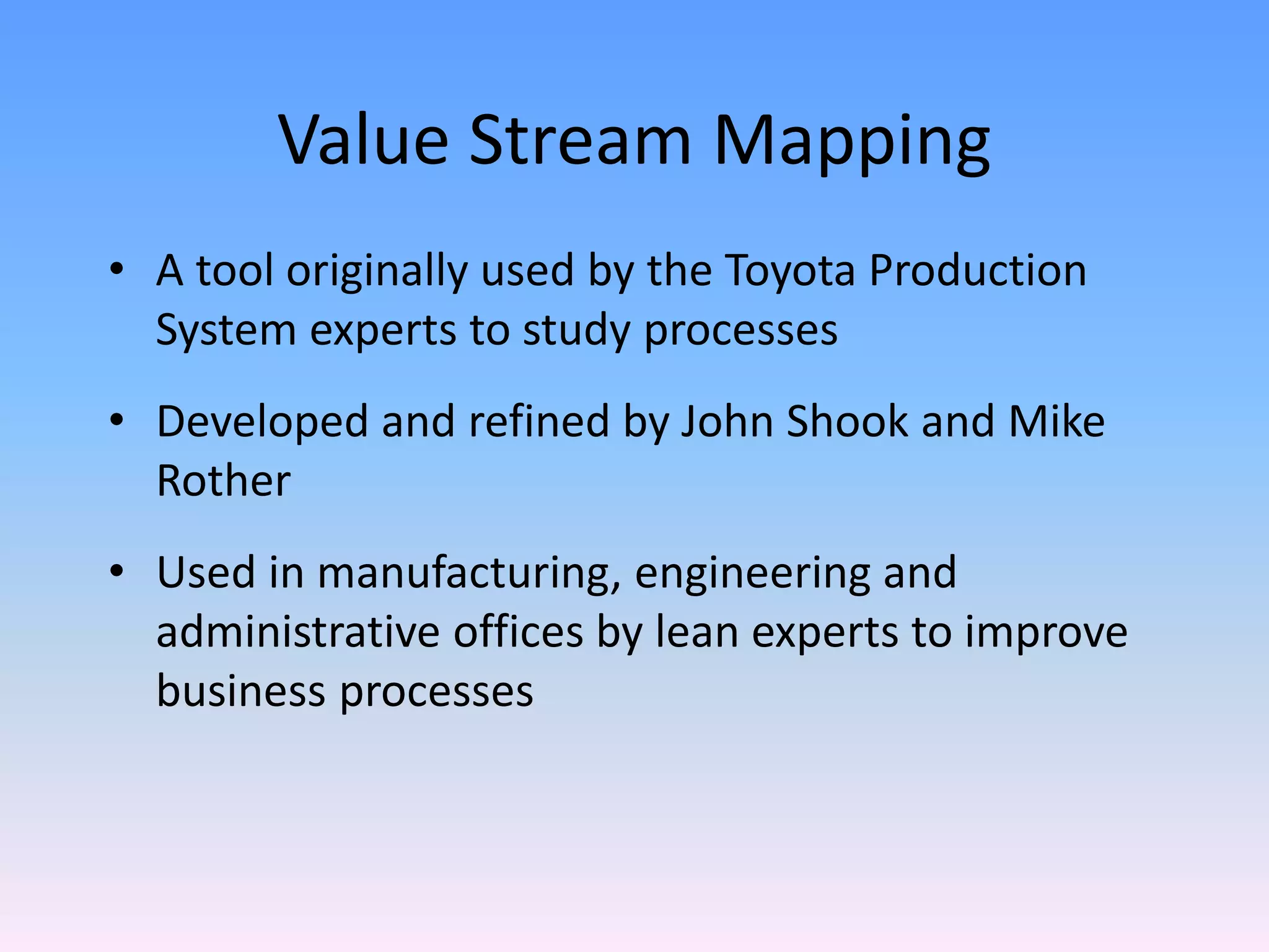 value stream mapping | PPTX